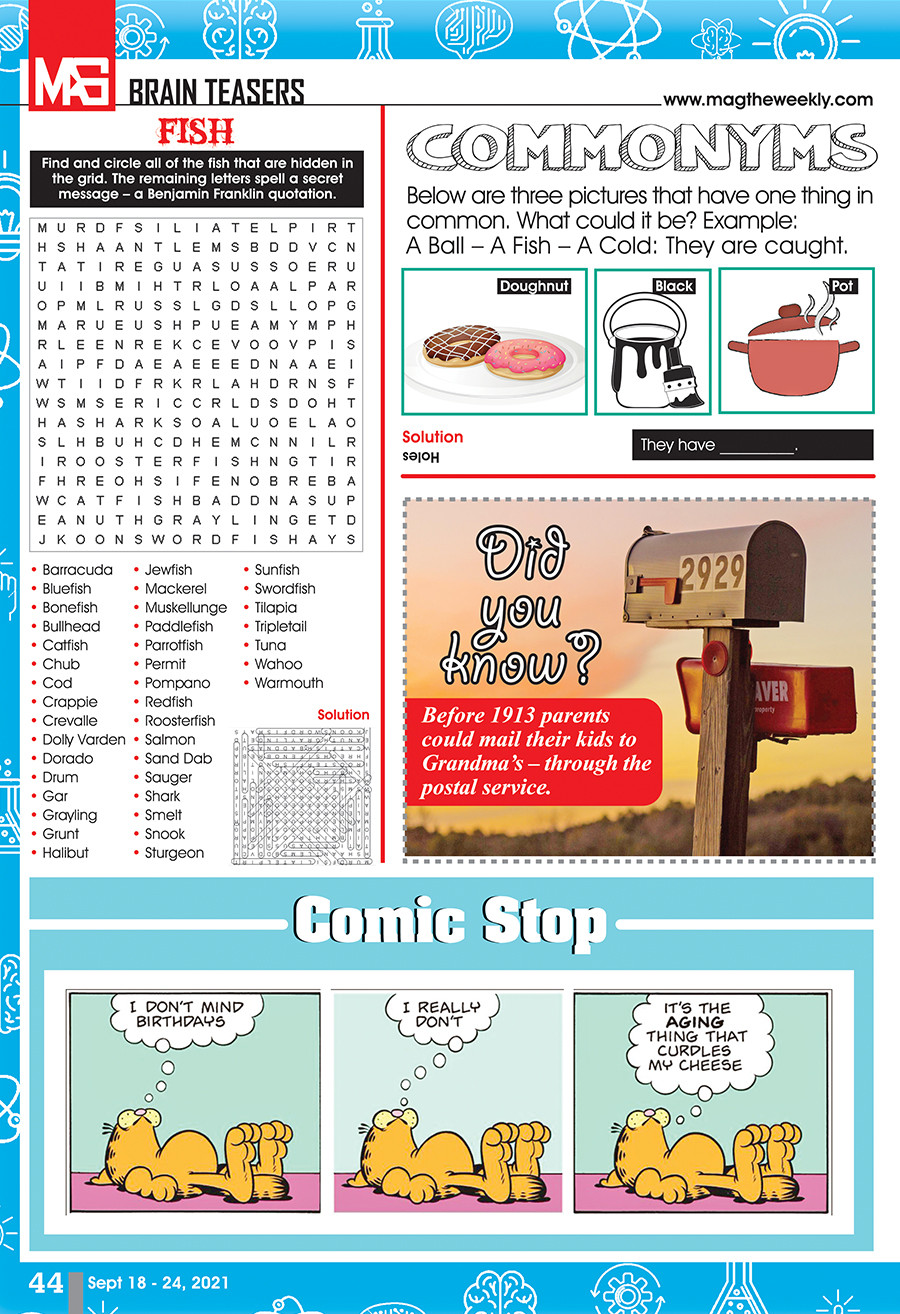 FISH | Brain Teasers - MAG THE WEEKLY