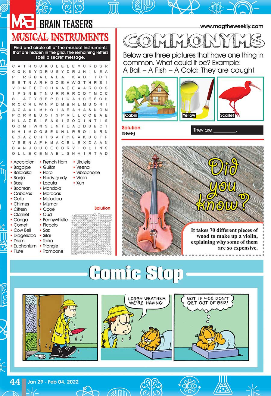 MUSICAL INSTRUMENTS | Brain Teasers - MAG THE WEEKLY